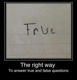 How to Answer True or False Questions - Unique Web Copy